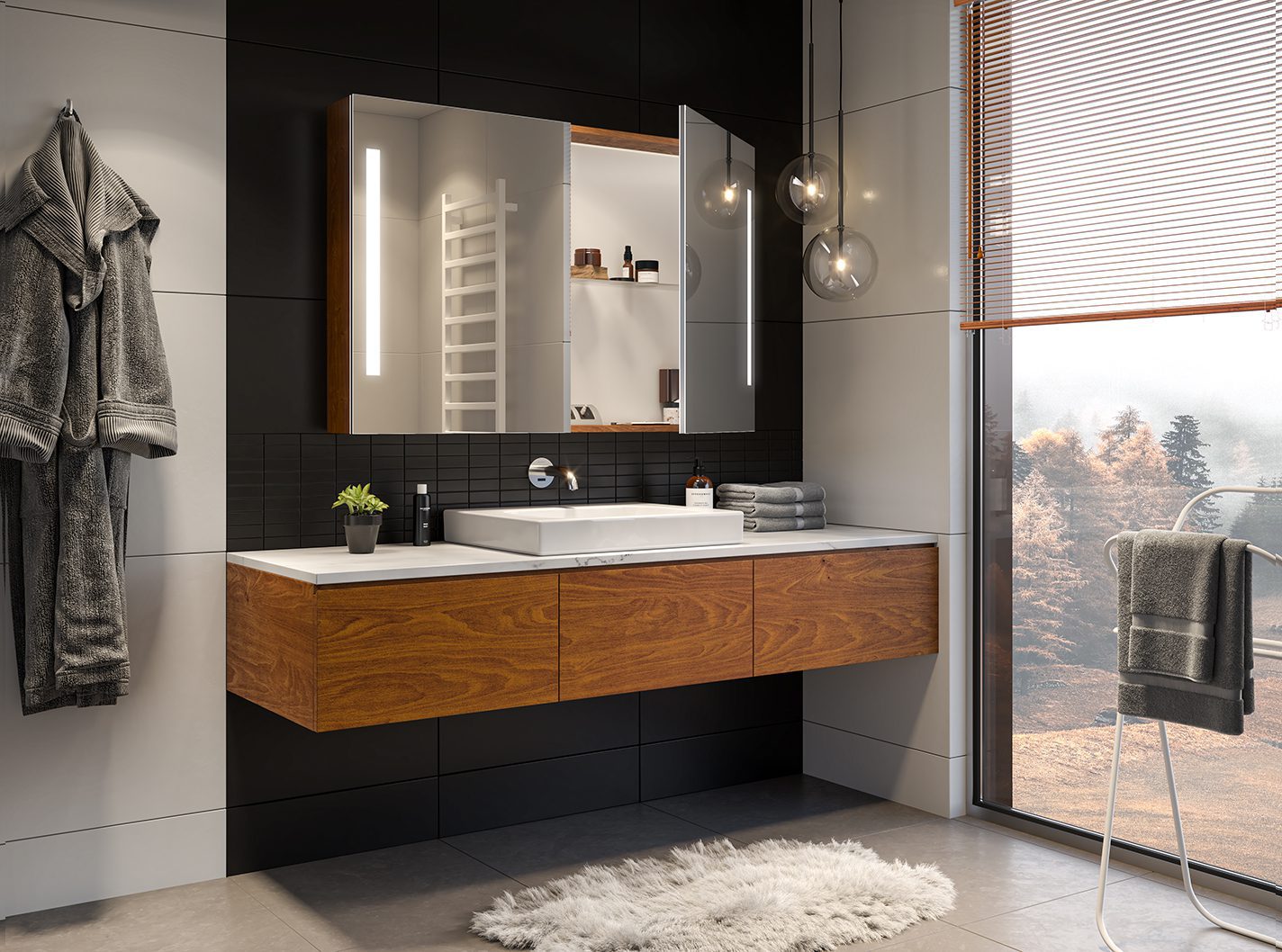 Bathroom Storage Solutions: Bathroom Mirror with Side Cabinets ...